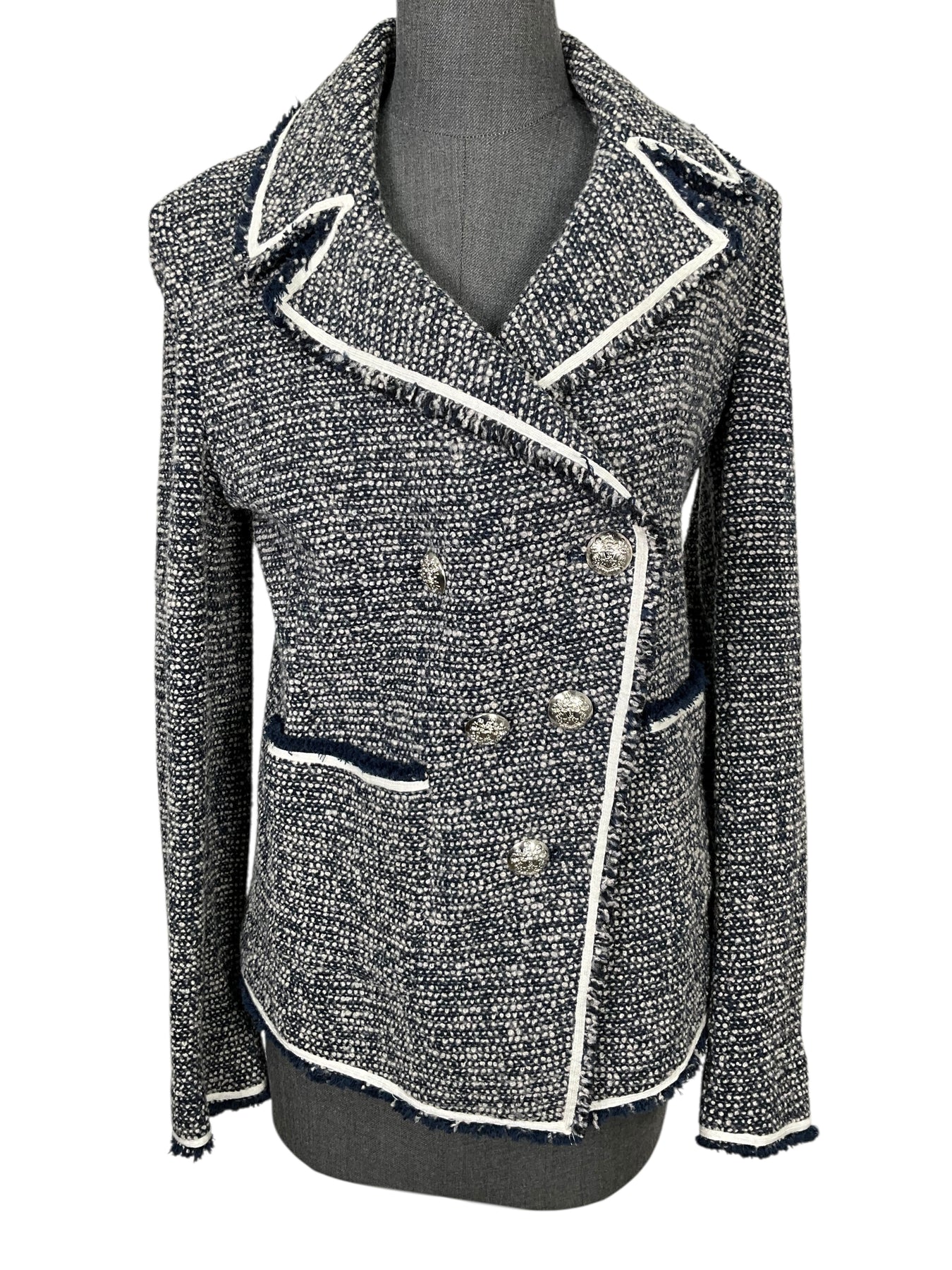 Veronica Beard Carroll Tweed Double Breasted Jacket Size M - Consigned ...