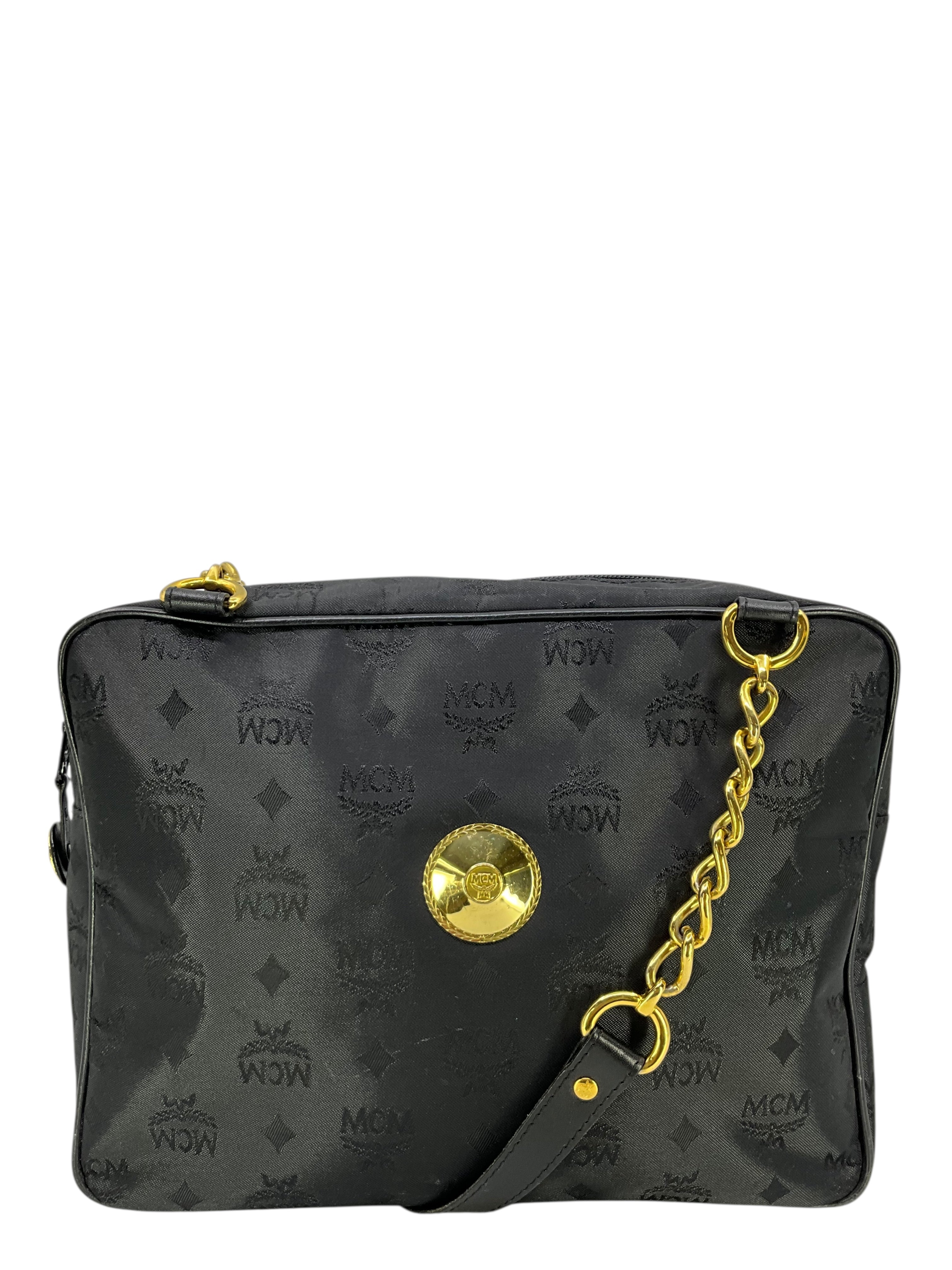 MCM Vicetos Monogram Chain Shoulder Bag - Consigned Designs